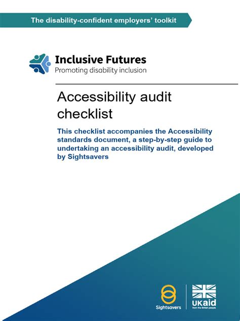 accessibility audit pack audit checklist pdf
