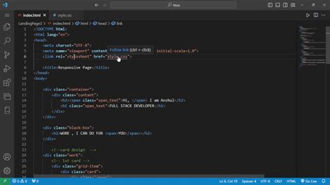 Created A Simple And Sleek Web Page Using Htmlcss Anshul Posted On