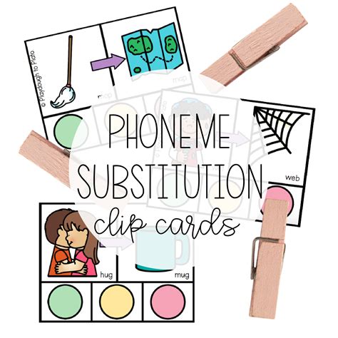 Phoneme Substitution Clip Cards Science Of Reading Formula