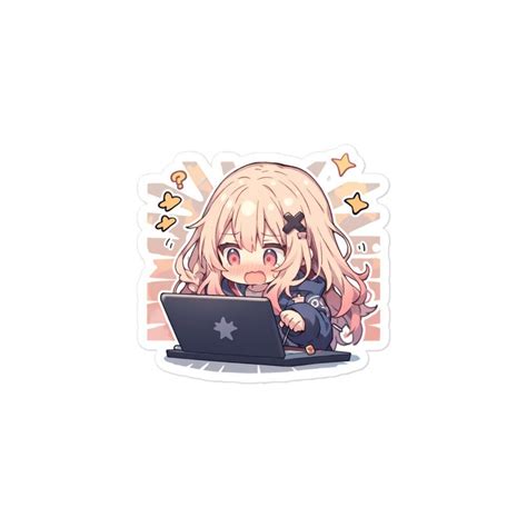 Panic Anime Girl Vinyl Sticker Dynamic High Quality Decal Inspired