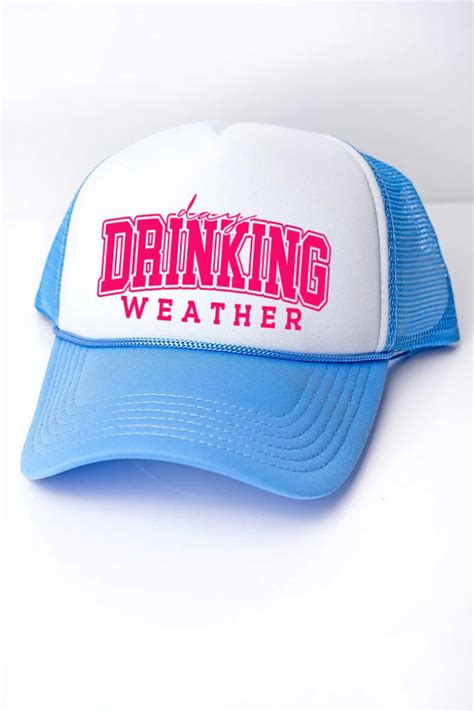Day Drinking Weather Foam Mesh Back Trucker Cap Wholesale Accessory