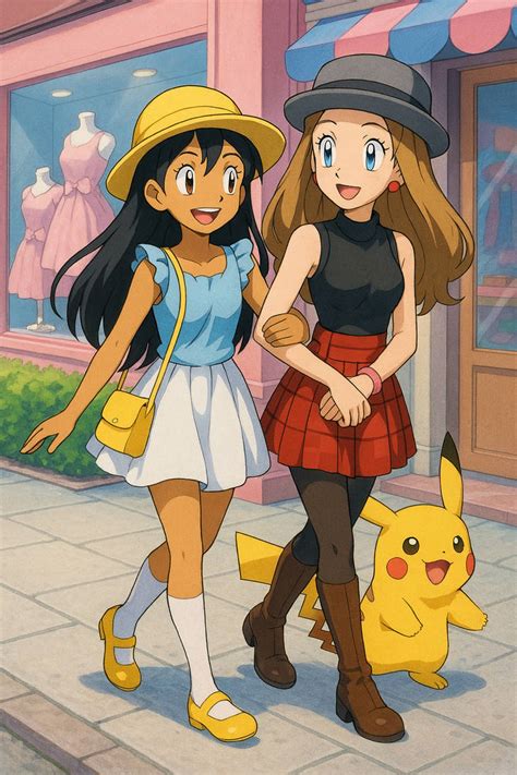 Serena Helps Ash Buy New Clothes Tg Collection By Scarletpinkette On