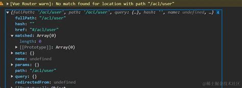 Vue3刷新异步路由时，出现no Match Found For Location With Path。首先说下出现这 掘金