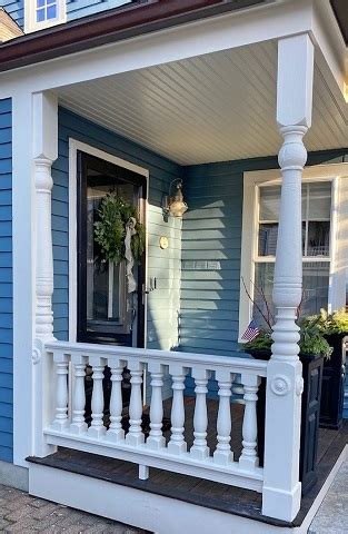 Blue Front Porch Railings Falcon Vinyl Deck Railing Digger