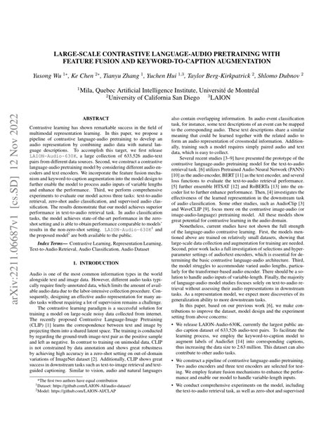 Pdf Large Scale Contrastive Language Audio Pretraining With Feature Fusion And Keyword To