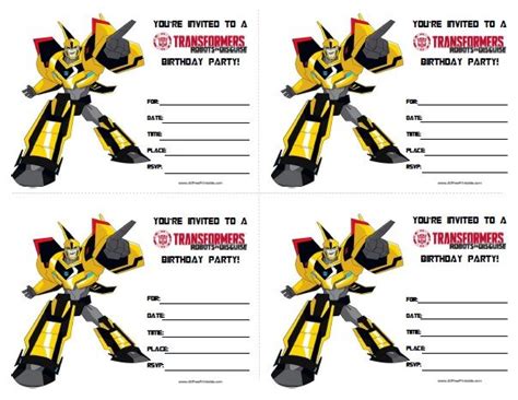Transformers Printable Birthday Decorations