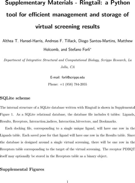 Ringtail A Python Tool For Efficient Management And Storage Of Virtual Screening Results