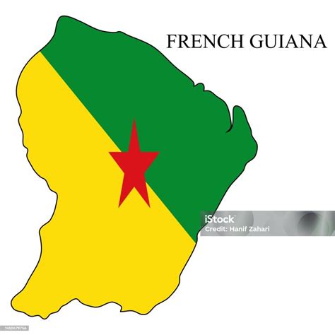프랑스령 기아나 지도 벡터 삽화 세계 경제 유명한 나라 남아메리카 라틴 아메리카 미국 경제에 대한 스톡 벡터 아트 및 기타