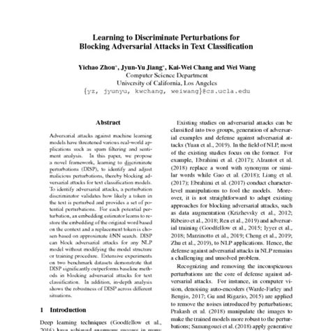 Learning To Discriminate Perturbations For Blocking Adversarial Attacks In Text Classification