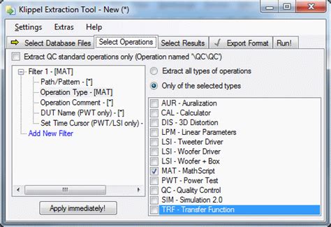 Db Extract Data Extraction — Klippel Manual 20 Documentation