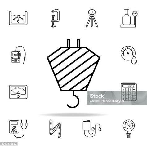 크레인 후크 아이콘입니다 악기 아이콘 유니버설 세트 및 모바일 웹에 대 한 측정 강철에 대한 스톡 벡터 아트 및 기타 이미지 강철 개념 건강관리와 의술 Istock