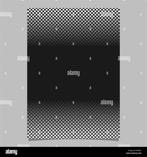 Monochrome Retro Abstract Halftone Pattern Brochure Design Vector Document Illustration Stock