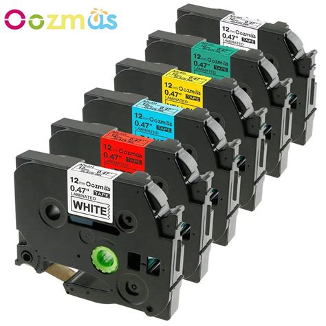 Pack Mm Tze Tape Compatible For Brother P Touch Standard Laminated Label Tape Tze Tze