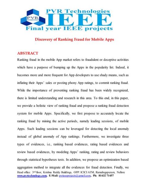 Discovery Of Ranking Fraud For Mobile Apps Docx