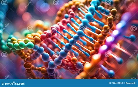 Protein Structure Or Macromolecules Consisting Of A Chain Of Amino Acid Residues Stock