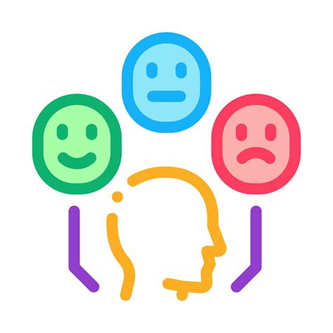 Positive Neutral Negative Human Feedback Icon Vector Outline Illustration 17542207 Vector Art At