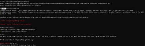 Android Deploy Error Execution Of Compression Failed Questions