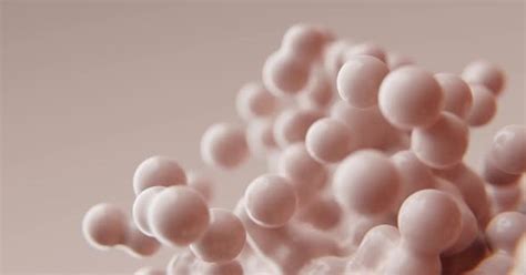 Abstract 3d Render Animation Flowing Flying Light Brown Metaballs Animated Background Motion