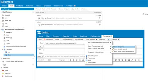 github zimbra community com zimbra emailtemplates email templates are useful for sales