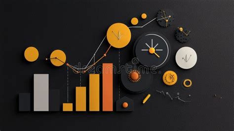 Graphical Business Analytics Presentation Stock Illustration