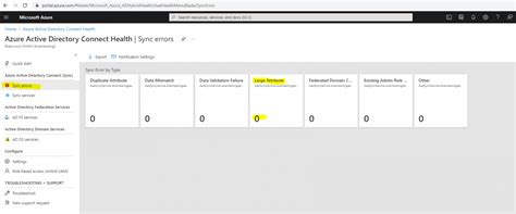 azure ad connect sync errors detected large attribute extension
