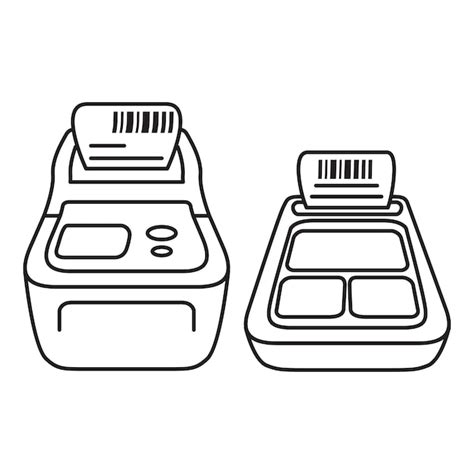Premium Vector Bar Code Printer Label Printer Check Print