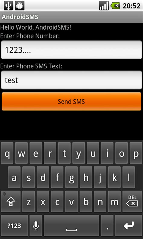 Android Er Send Sms Using Androidtelephonysmsmanager