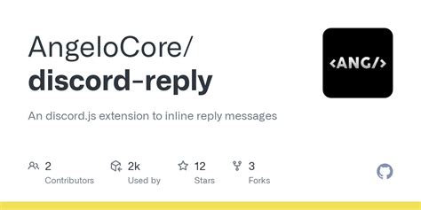 GitHub AngeloCore Discord Reply An Discord Js Extension To Inline Reply Messages