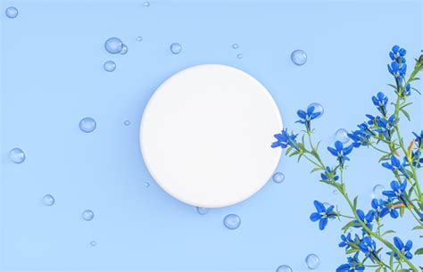 물방울 표면과 꽃이있는 제품 디스플레이를위한 자연 미용 연단 배경 상단보기 3차원 형태에 대한 스톡 사진 및 기타 이미지 3차원 형태 강단 곡선 Istock