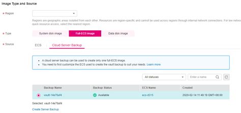 Using A Backup To Create An Image Cloud Backup And Recovery User Guide