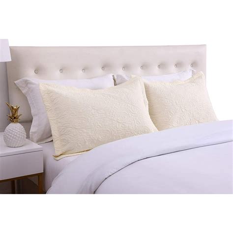 Marcielo 2 Piece Embroidered Pillow Shams Queen Size Decorative