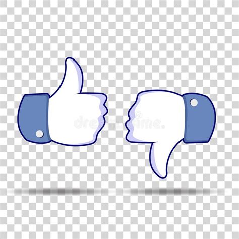 Like Dislike Button Symbol Icon For Social Media Use Vector Image On