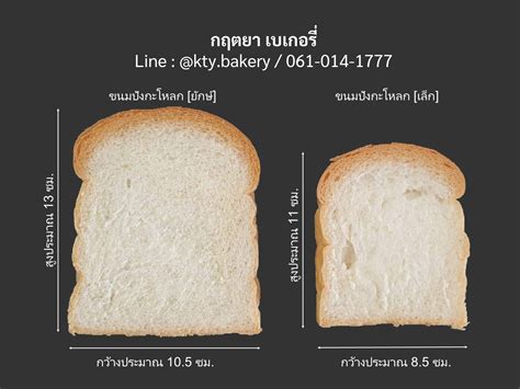 เทียบขนาดขนมปังกะโหลกทั กฤตยา เบเกอรี่ บางพลี สมุทรปราการ ผลิตและจำหน่ายขนมปัง ปลีก ส่ง