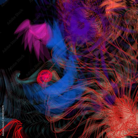 Colorful Wireframe Structure Formed By The Interweaving Of Smoothly Curved Lines A Complex