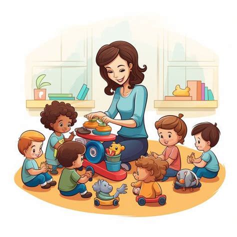 Daycare Illustration In The Style Of Chiaroscuro Art Chiaroscuro