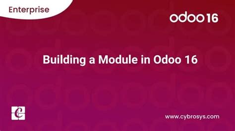 How To Build A Module In Odoo 17 Using The Scaffold Method Ppt