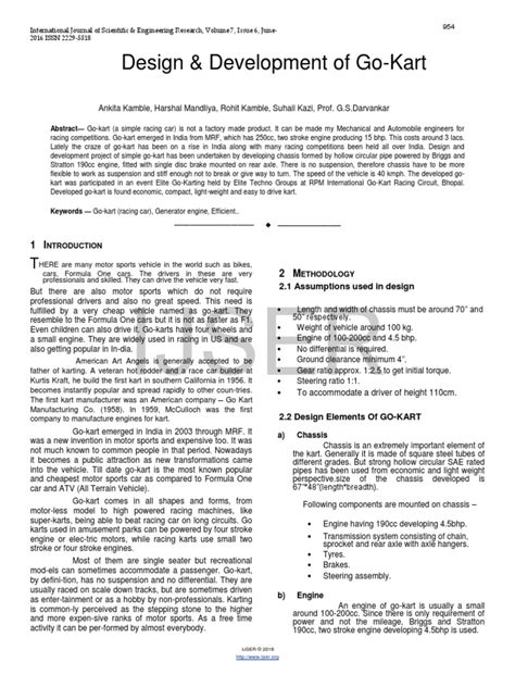 Design Development Of Go Kart Pdf Strength Of Materials Auto Racing