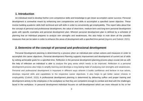 Report On Personal Development Personal Development Plan Desklib