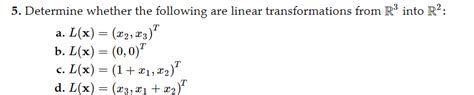 solved determine whether the following are linear