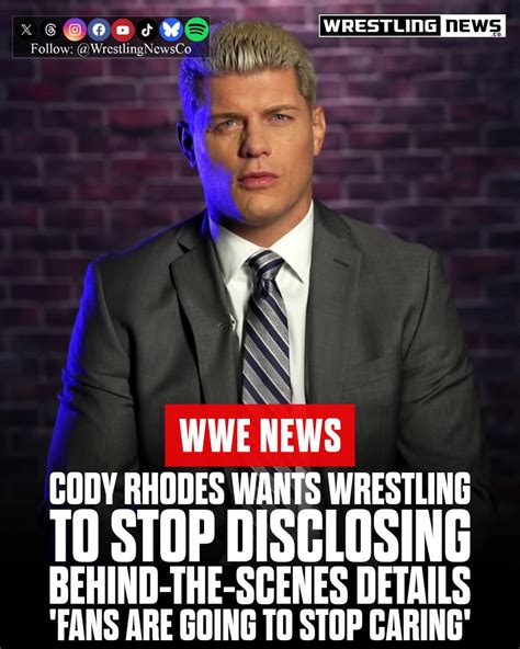 Cody Rhodes Is Worried Wrestling Companies Are Sharing Too Much Insider