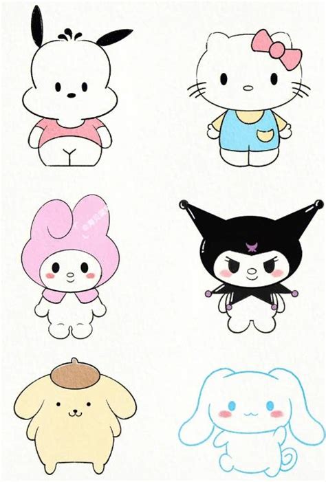 画画教程简单可爱三丽欧图片欣赏 简笔画大全 儿童简笔画图片大全