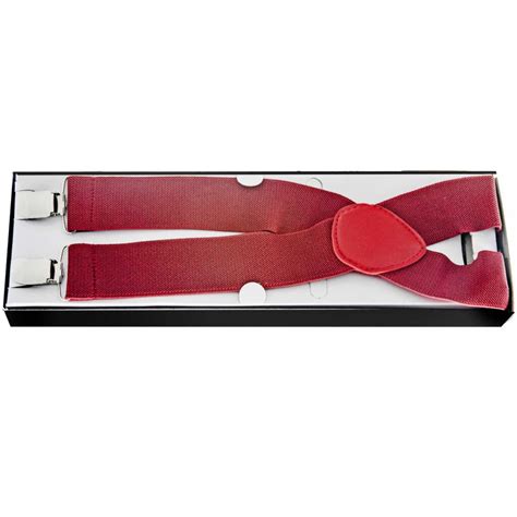 Burgundy 4 Clip Suspenders Aladdin Ties Wholesale Menswear