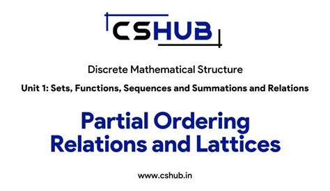 Partial Ordering Relations And Lattices Discrete Mathematical Structures