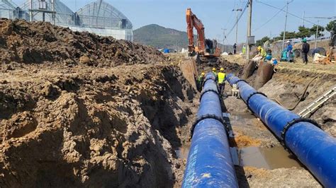 주철관d800 쌍라인 관부설 및 접합 시공동영상 네이버 블로그