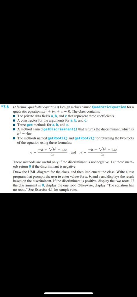 Solved 76 Algebra Quadratic Equations Design A Class