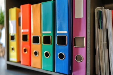 Premium Photo Office Files And Binders For Documents Organization Premium Photo Office Files And Binders For Documents Organization