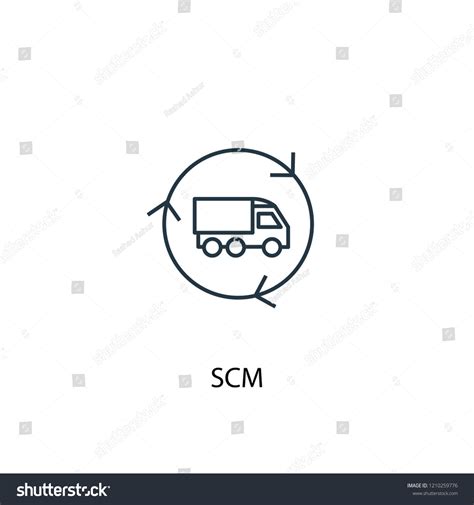 Scm Concept Line Icon Simple Element Stock Vector Royalty Free 1210259776 Shutterstock