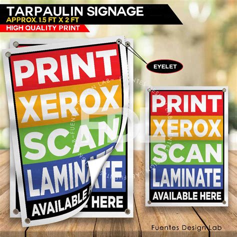 2pcs Print Xerox Scan Tarpaulin Signage Print Xerox Scan Signage 2pcs Print Xerox Scan Tarpaulin Signage Print Xerox Scan Signage