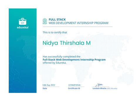 Nidya Thirshalam On Linkedin Edureka Fullstackwebdevelopment