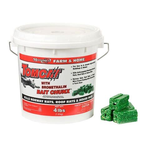 Motomco Tomcat Bromethalin Rodent Bait Chunx 4 Lbs